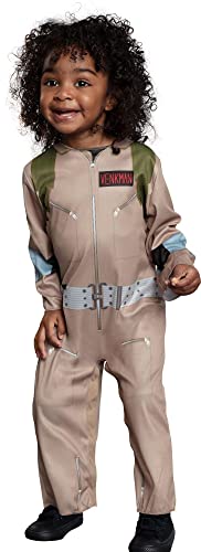 Party City Ghostbusters Halloween Costume for Babies, 12-24M, Includes Printed Jumper with Leg Snaps, Multicolor