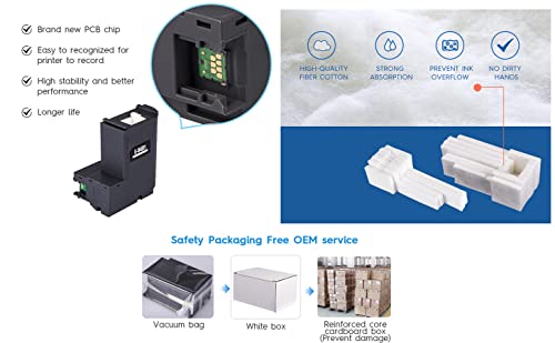 UniPrint E04D1 Maintenance Tank Box Compatible for ET-3710 ET3700 ET3750 ET4750 WF-2860 L6168 L6178 L6198 L6170 L6190 L6191 L6171 M2170 M1170 XP-5100 XP-5105 ST-M1000 ST-M3000 ET-4760 Printer