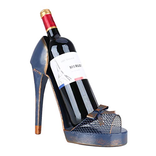 Tooarts Wine Holder High Heel Shoe Shape Bottle Holder Stylish Wine Rack Home Wedding Party Decor Ornament Gift