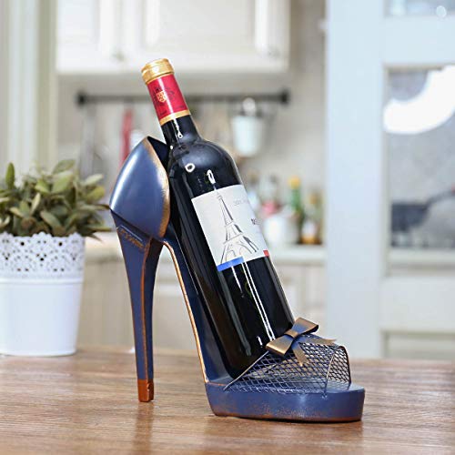 Tooarts Wine Holder High Heel Shoe Shape Bottle Holder Stylish Wine Rack Home Wedding Party Decor Ornament Gift