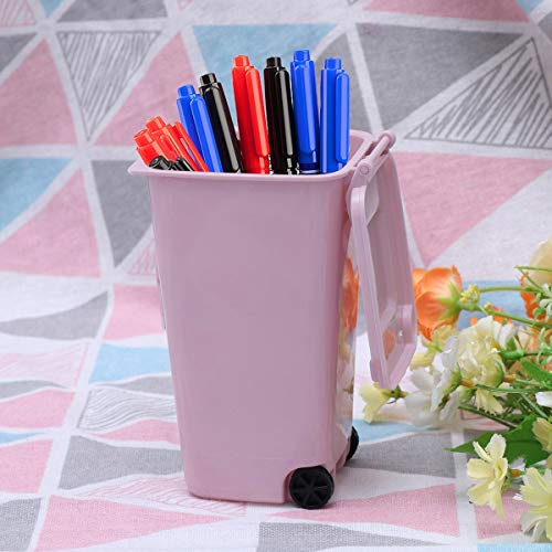 GUAPIHUO YLIJUN-LAJTO Waste Bins, 2 Pcs Trash Can Cute Desktop Mini Pencil Case Storage Basket Wastebasket Stationery for Bedroom Living Room Office