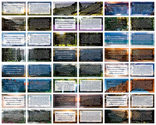 JBH Creations Serenity Prayer Cards - Pack of 48