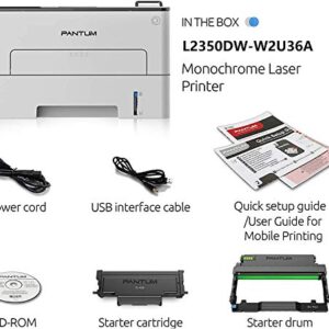 Laser Printer with WiFi Wireless NFC Duplex Two-Sided Black and White Monochrome Printing for Home Office School Student (35PPM, L2350DW-W2U36A)