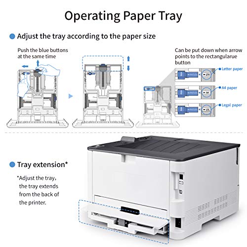 Laser Printer with WiFi Wireless NFC Duplex Two-Sided Black and White Monochrome Printing for Home Office School Student (35PPM, L2350DW-W2U36A)