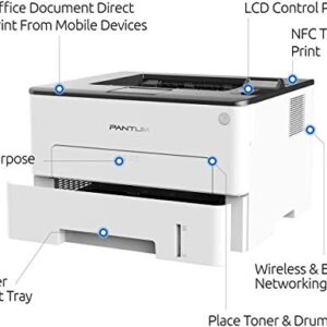 Laser Printer with WiFi Wireless NFC Duplex Two-Sided Black and White Monochrome Printing for Home Office School Student (35PPM, L2350DW-W2U36A)