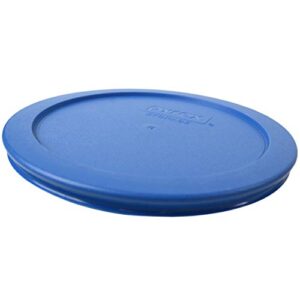 Pyrex 7201-PC 4 Cup (1) Blue Spruce, (1) Muddy Aqua, & (1) Marine Blue Round Plastic Food Storage Replacement Lid, Made in USA