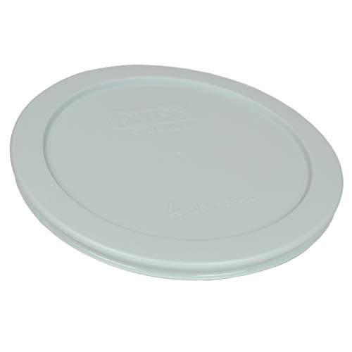 Pyrex 7201-PC 4 Cup (1) Blue Spruce, (1) Muddy Aqua, & (1) Marine Blue Round Plastic Food Storage Replacement Lid, Made in USA