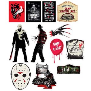 amscan wb mixed horror cutouts | 12 pieces | halloween party supplies, horror house decoration | officially licensed by amscan