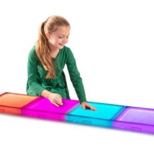 Playlearn Rechargeable Sensory Interactive LED Light Up Floor Tile - Touch Sensitive Color Changing- with Remote Control - 1 Tile (Rechargeable Large Square)