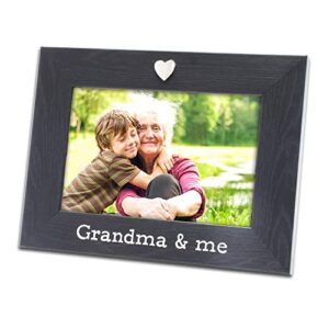 mimosa moments silver heart black grandma and me picture frame for 4x6 photo