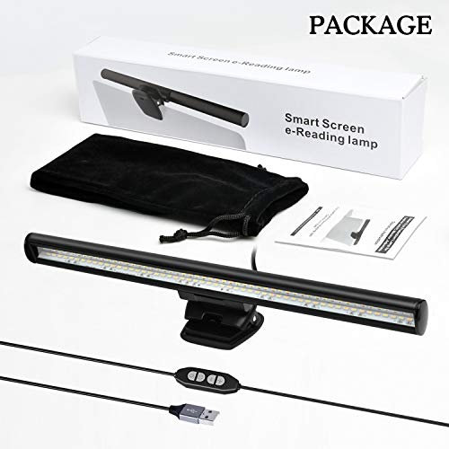 Koostone Monitor Light, Screen Light Bar Computer e-Reading LED Task Lamp, 3 Color Modes Light Bar, 10 Brightness, USB Powered Monitor Lamp