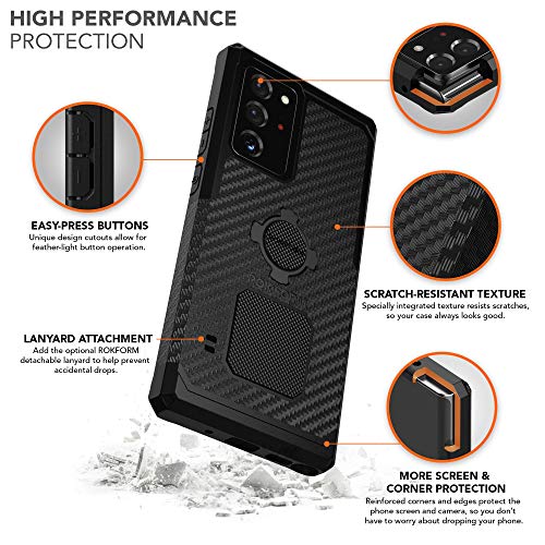 Rokform - Galaxy Note 20 Ultra Case, Magnetic Case with Quad Tab Twist Lock, Military Grade Rugged, Samsung Note 20 Ultra Protective Cover, Drop Tested Armor (Black)