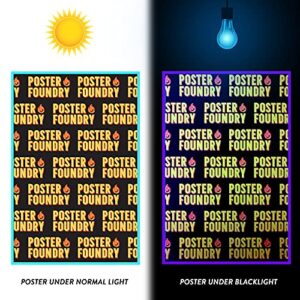 Lost Horizon Flocked UV Black Light Blacklight Poster Tropical Mountain Valley Landscape Fantasy 23x35 inch