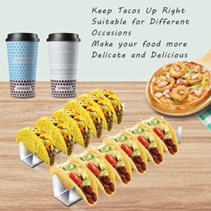 Taco Holder,Stainless Steel Taco Holder Stand Tray for Oven Soft Or Hard Tacos Meats or Tortilla Rack,Taco Truck Tray Style Rack,Holds Up to 6 Tacos Each