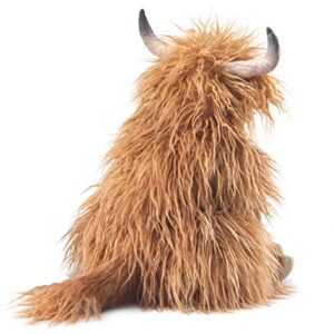 Folkmanis Highland Cow Hand Puppet, Brown