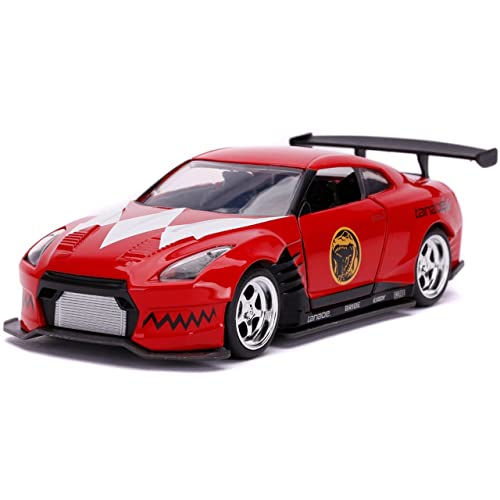 Jada Toys Power Rangers 1:32 Red Ranger 2009 Nissan GT-R R35 Ben Sopra Die-cast Cars, Toys for Kids and Adults