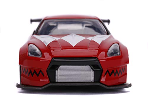 Jada Toys Power Rangers 1:32 Red Ranger 2009 Nissan GT-R R35 Ben Sopra Die-cast Cars, Toys for Kids and Adults