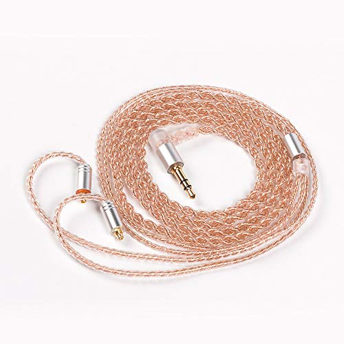 Kinboofi KBEAR 4 Core Upgrade MMCX Copper Earphone Cable, HiFi Earbud Headset Replacement TRS MMCX Cable Copper Extension Cable for BGVP DM7 TIN T3 T2, T2 Plus, T4 etc(MMCX 3.5mm Plug)…