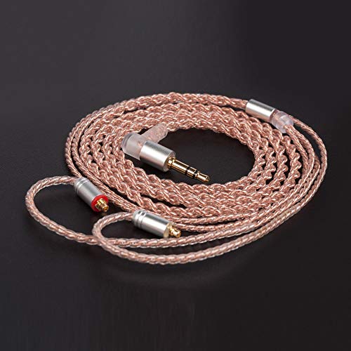 Kinboofi KBEAR 4 Core Upgrade MMCX Copper Earphone Cable, HiFi Earbud Headset Replacement TRS MMCX Cable Copper Extension Cable for BGVP DM7 TIN T3 T2, T2 Plus, T4 etc(MMCX 3.5mm Plug)…