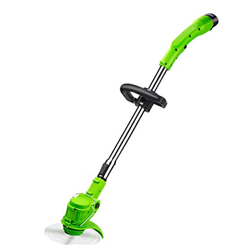 Cordless Grass Brush Cutter,String Trimmer,Weed Eater with 3 Kinds Blade Head Lightweight 12V,4.0ah Lithium Battery Powered and Charger,Cutting Diameter 15cm