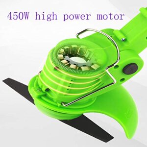 Cordless Grass Brush Cutter,String Trimmer,Weed Eater with 3 Kinds Blade Head Lightweight 12V,4.0ah Lithium Battery Powered and Charger,Cutting Diameter 15cm