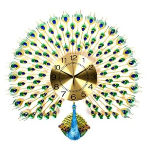 shop lc home decor peacock analog wall clock designer wall decorations