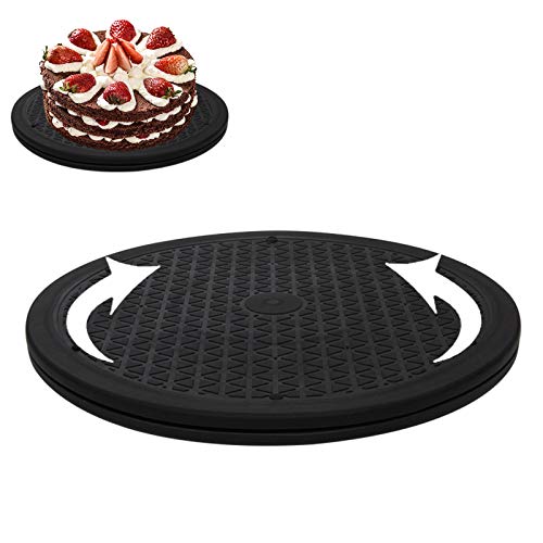 2 Pack 12 Inch Heavy Duty Rotating Swivel Smooth Rotating Lazy Susan Turntable with Steel Ball Bearings for Monitor, TV, Potted Plants