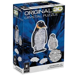 BePuzzled | Penguin and Baby Standard Original 3D Crystal Puzzle, Ages 12 and Up