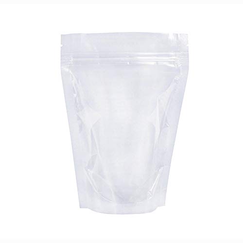 100 Pack (Inside Size 3.15x2.87 inch) Clear Resealable Stand Up Bags Heat Seal Zipper Lock Reusable Storage Pouches for Zip Food Storage Lock Packaging with Tear Notches