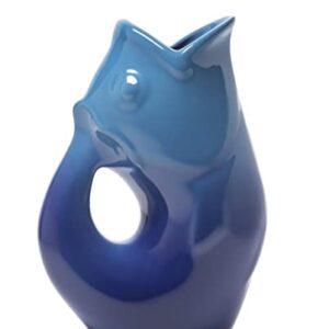 Gurgle Pot Fish Pitcher - Ombre Dark Gradient Blue