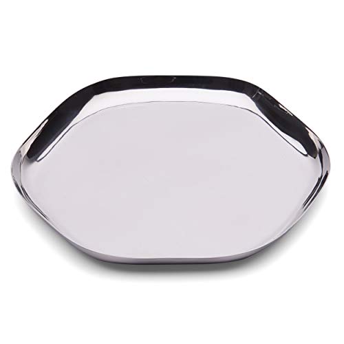 Elegance Organic Shape Tray, 8", Silver