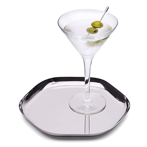 Elegance Organic Shape Tray, 8", Silver