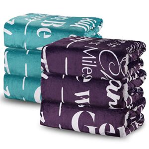 Faith Hope Love Blankets for Women | Inspirational Gifts for Women - Thoughtful Birthday Gifts for Women | Christian Blanket Gifts for Christian Friend Women or Men (Purple, Sherpa Fleece)