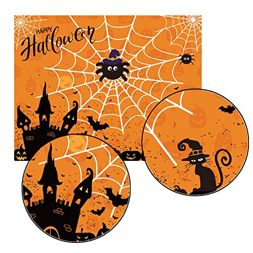 Halloween Party Games Pin The Spider on The Web Game Reusable Pin Game Spider Web Halloween Party Favor Supplies for Kids Girls Boys