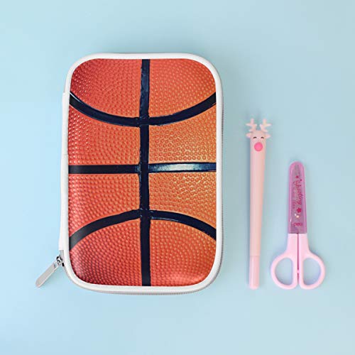 Pencil Case Ball Basketball Pencil Bag Pen Pouch Big Capacity Makeup Brush Bag for Kids Girls Boys Women School College