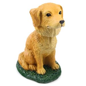 animal den golden retriever dog bobblehead figure for car dash desk fun accessory