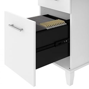 Bush Furniture Somerset 72W Office Desk with Drawers in White