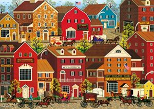 buffalo games - charles wysocki - lilac point glen - 300 large piece jigsaw puzzle, red