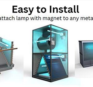 120V 14" Bulb UV Lamp Coil Cleaner for A/C HVAC with Germicidal Bulb and Magnet - Requires 120 Volts Power Input