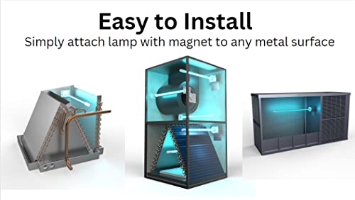 120V 14" Bulb UV Lamp Coil Cleaner for A/C HVAC with Germicidal Bulb and Magnet - Requires 120 Volts Power Input