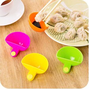 Gnimup Dip Clip Bowl Plate Holder,NCTP 8 Pack Dip Clips Assorted Plate Grab Clip-on Dip Holders Tomato Sauce Salt Vinegar Sugar Flavor Spices Dip Container Bowl