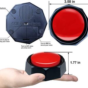 RIBOSY Set of 4, Dog Speech Training Buzzers, Recordable Buttons - Train Your Dog to Voice What They Need