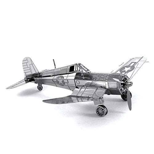 Fascinations Metal Earth 3D Metal Model Kit Bundle - Wright Brothers Airplane - F4U Corsair - Tool Set