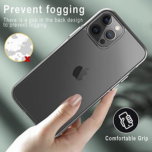 Arae Compatible with iPhone 12 Pro Max Case Hard PC + Soft TPU Frame [Shock-Absorbing] Phone Case for iPhone 12 Pro Max, Crystal Clear