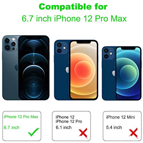 Arae Compatible with iPhone 12 Pro Max Case Hard PC + Soft TPU Frame [Shock-Absorbing] Phone Case for iPhone 12 Pro Max, Crystal Clear