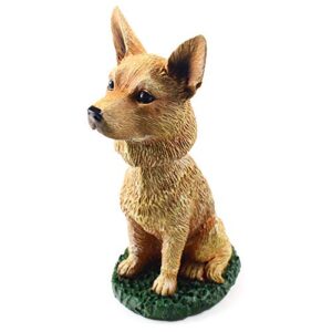 australian cattle dog bobblehead red heeler figure for car dash desk fun accessory