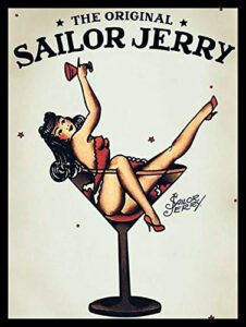 amelia sharpe tin sign vintage vintage sailor jerry rummetal tin sign wall decoration home bar sign 8" w x 12" h