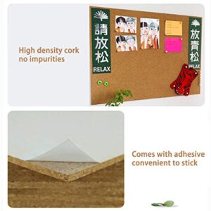 Wall decoration Cork DIY Needle Board, self-Adhesive Notice Board of Office Children's Bedroom, with 20 thumbtacks