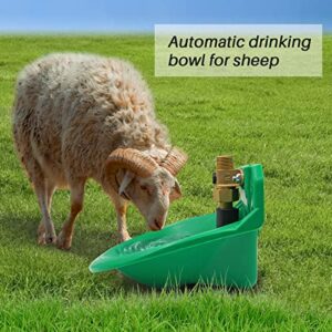 MINYULUA Automatic Sheep Waterer Bowl Sheep Goats Drinking Bowl Farm Feeding Water Bowl Dispenser Plastic Drinking Trough Livestock Watering Supply for Piglet Cattle Dog Calf