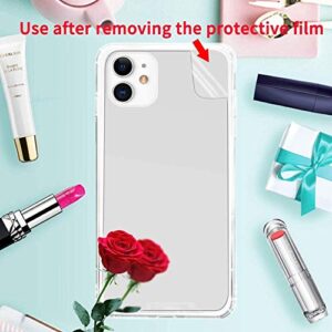 Ownest Compatible for iPhone 12 Case,12 Pro Case (6.1 Inch) for Girls Women Cute Stylish with Glitter Ultra-Thin Mirror TPU PC Back Protective Slim Shockproof Case for iPhone 12/12 Pro 6.1"-Silver